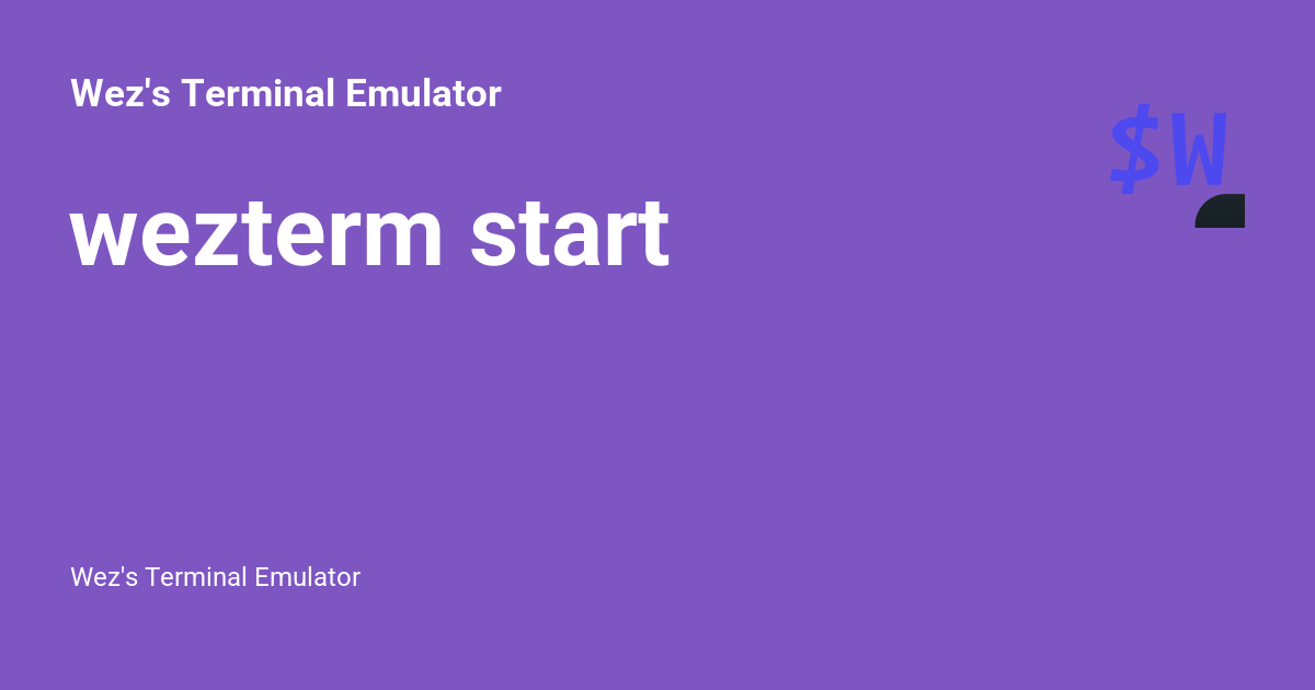 wezterm start - Wez's Terminal Emulator