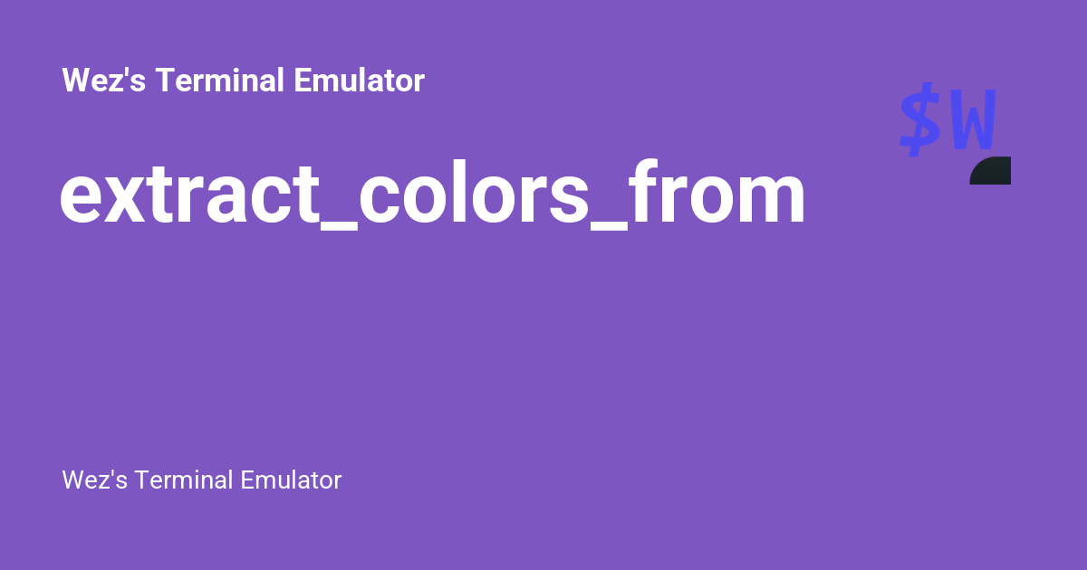 extract_colors_from_image - Wez's Terminal Emulator
