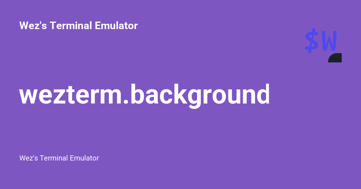 wezterm.background_child_process - Wez's Terminal Emulator
